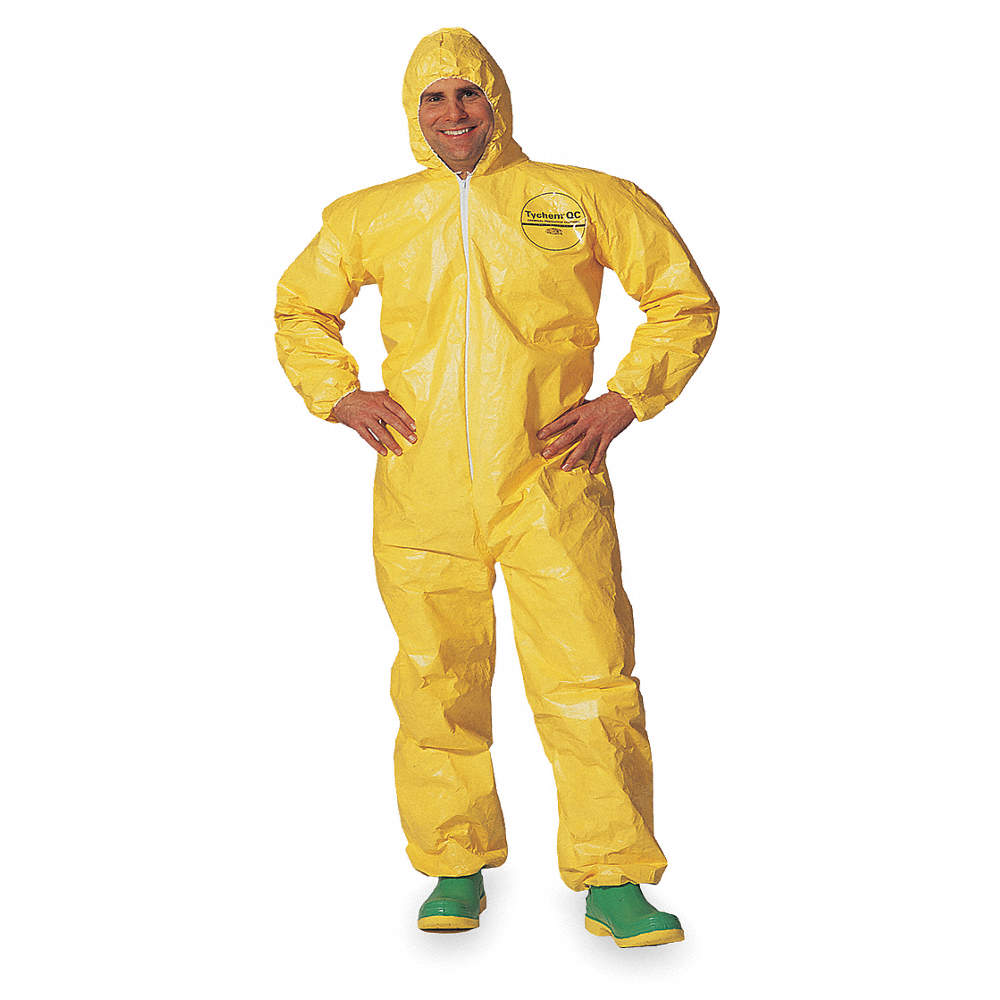 Overol Resistente a los Quimicos Tychem QC Amarillo Talla G - Grainger ...