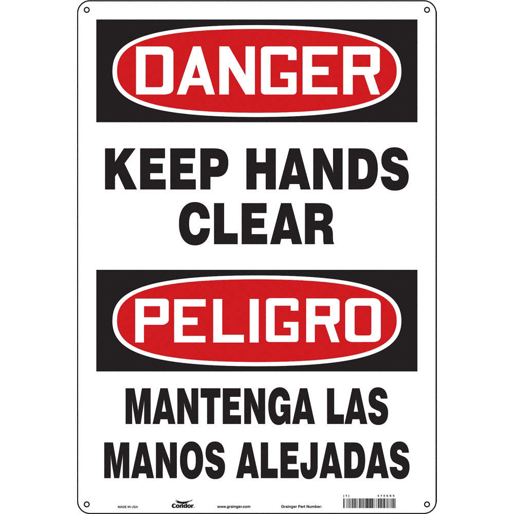 Letrero de Seguridad,14" An x 20" Alt - Grainger México | Seguridad ...