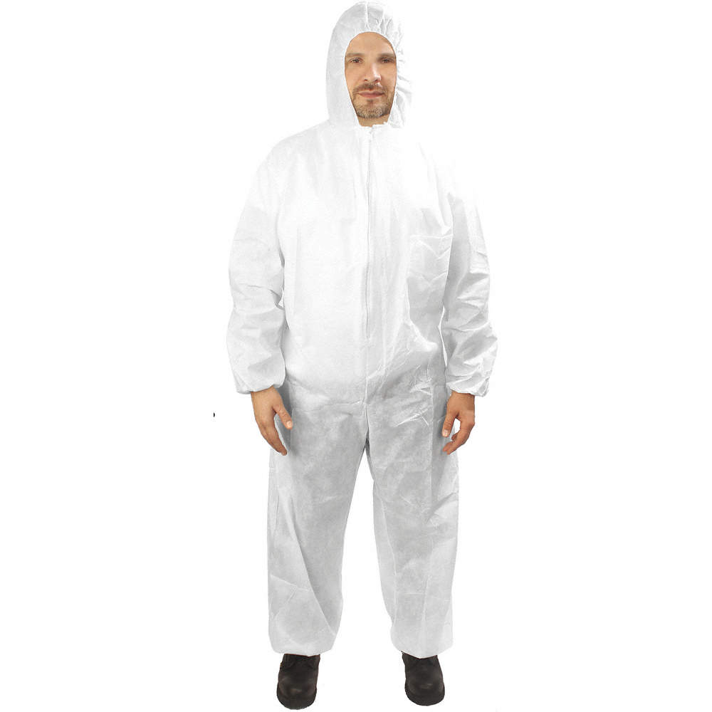 Overol Desechable Tela Laminada Blanco - Grainger México | Seguridad ...